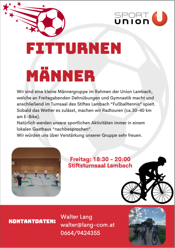 Fit-Turnen für Männer - Sportunion Lambach/Edt